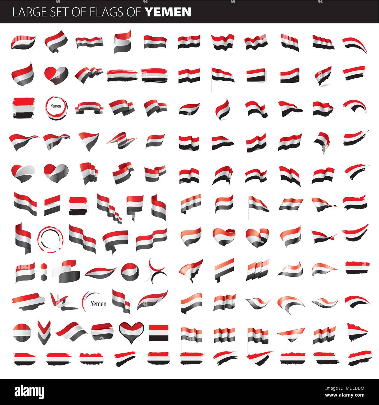 Yemen flag vector hi-res stock photography and images - Alamy