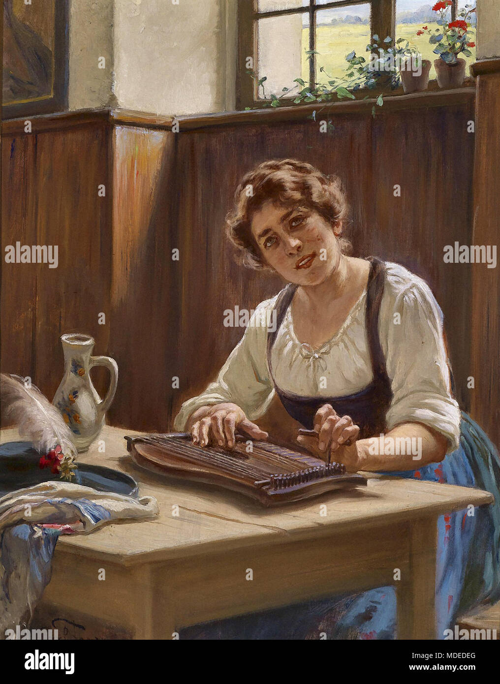 Zewy Carl - Zither Player from Aussee Stock Photo - Alamy