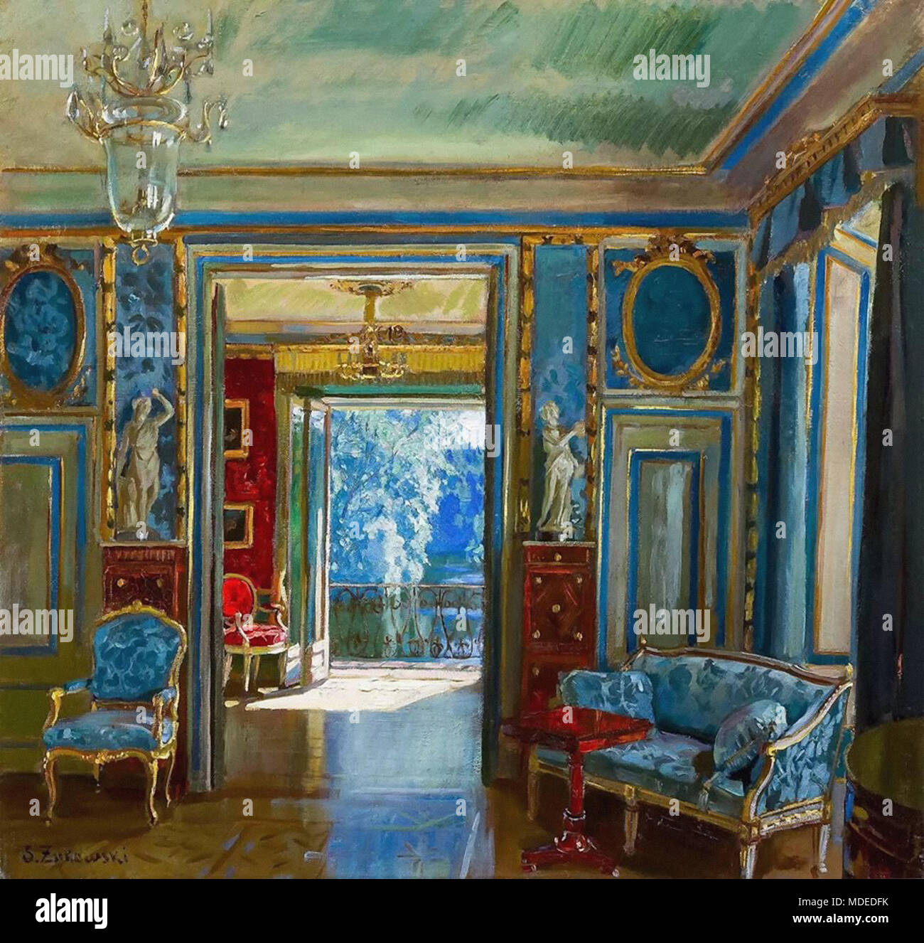 Zhukovsky Stanislav Yulianovich - Interior Lazienki Palace Stock Photo ...
