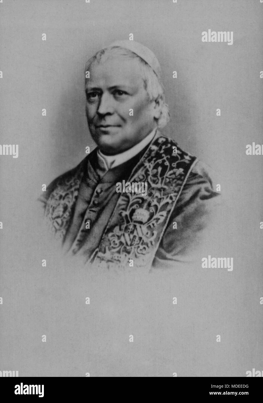 Portrait of the pope Pie 9 ( 1792 - 1878 ) - anonymous photography ...