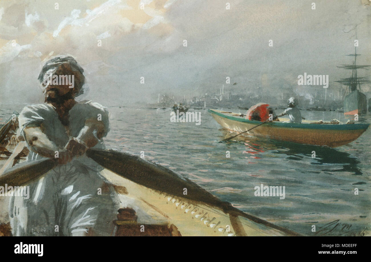 Oarsman painting hi-res stock photography and images - Alamy