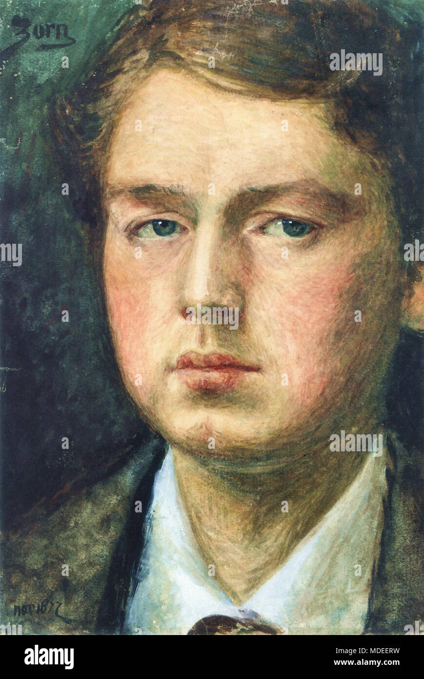 Zorn Anders - Self Portrait 1877 2 Stock Photo - Alamy