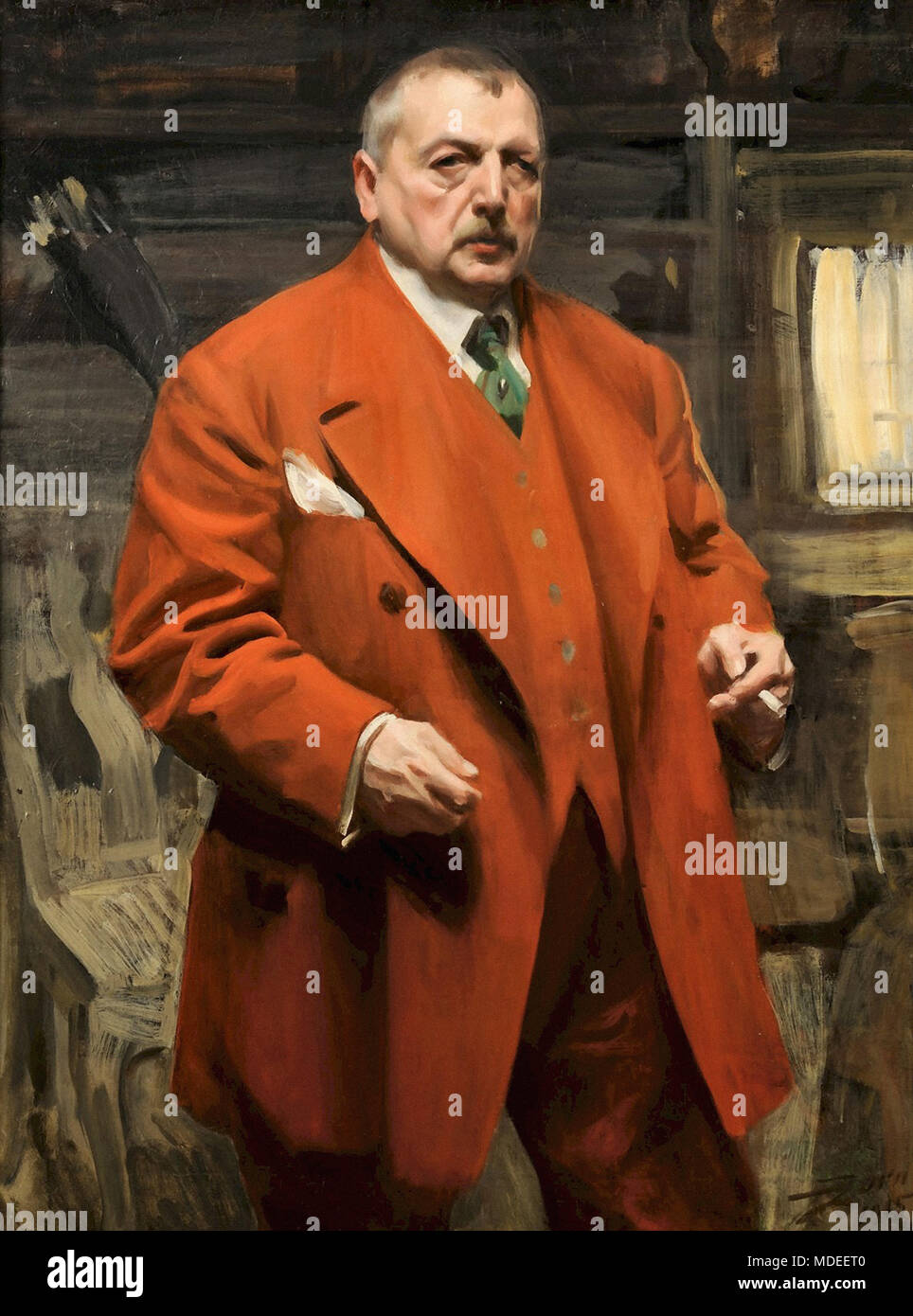 Zorn Anders - Self Portrait in Red Stock Photo - Alamy