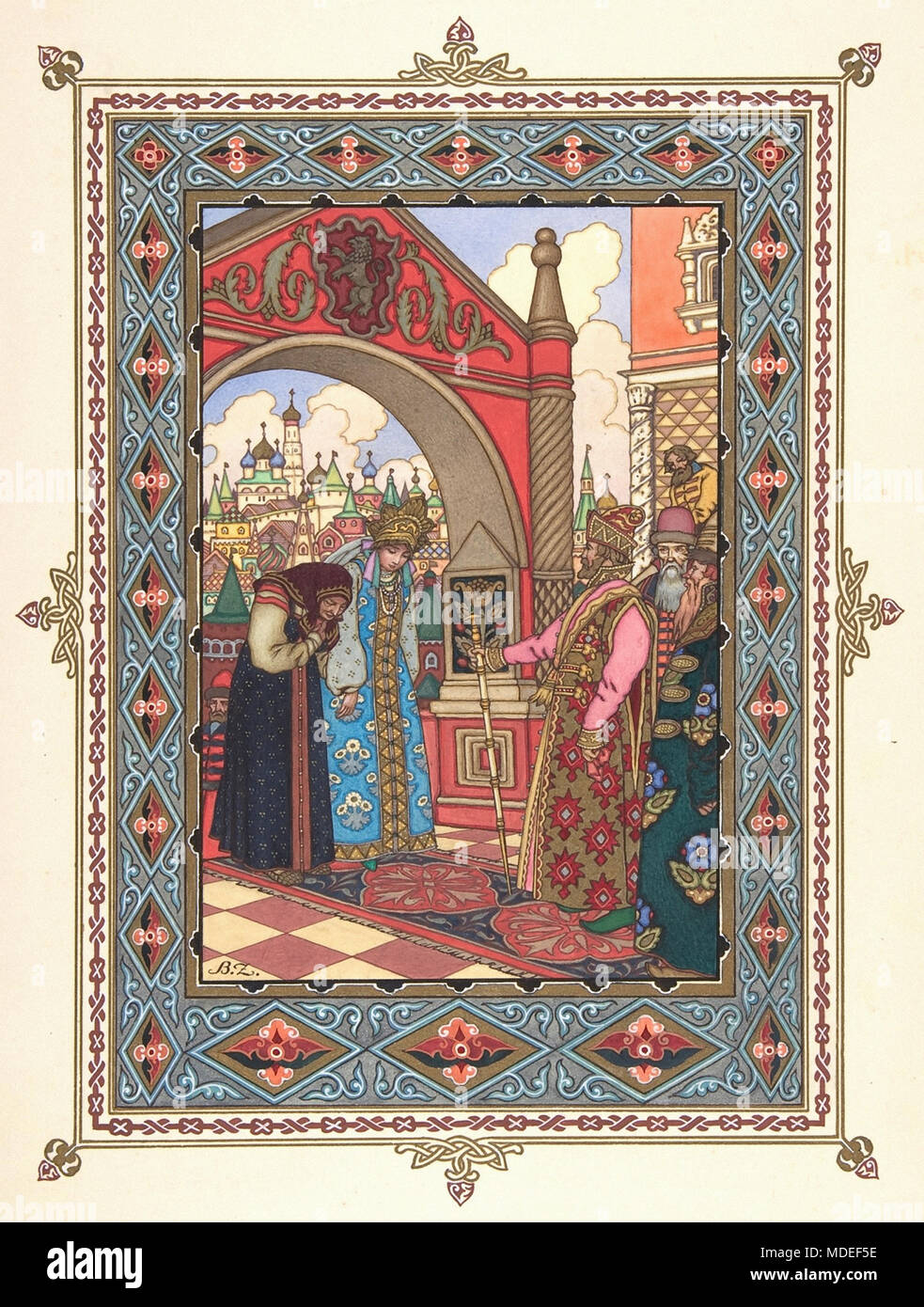 Zvorykin Boris - La Belle Vassilissa - Vassilissa and Grandmother ...