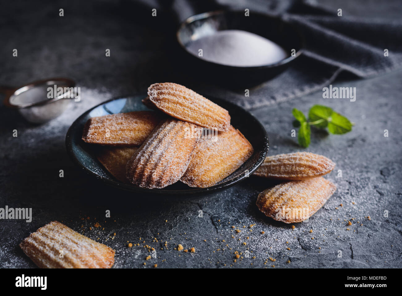 Madeleine - homemade traditional French small cakes Stock Photo - Alamy