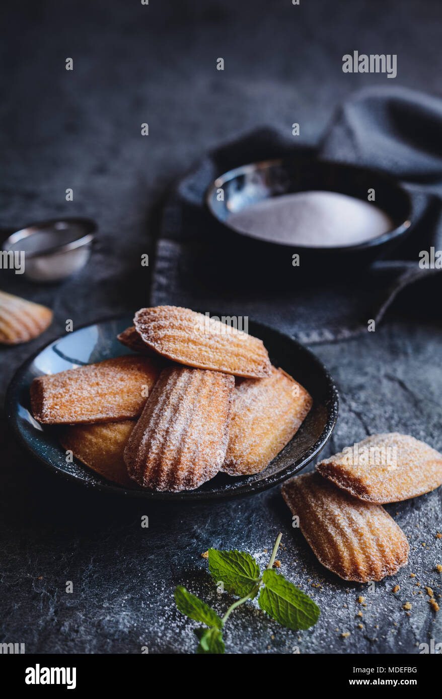 Madeleine - homemade traditional French small cakes Stock Photo - Alamy