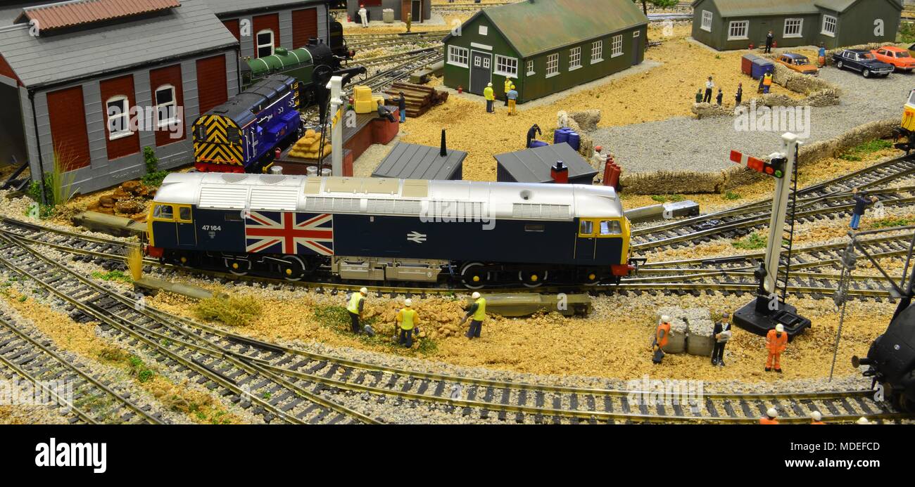 A model railway based on a desert landscape Stock Photo - Alamy