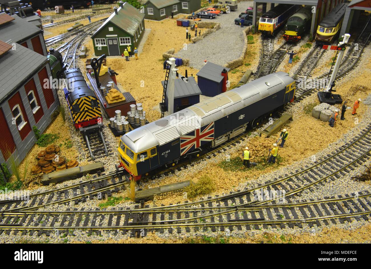 A model railway based on a desert landscape Stock Photo - Alamy