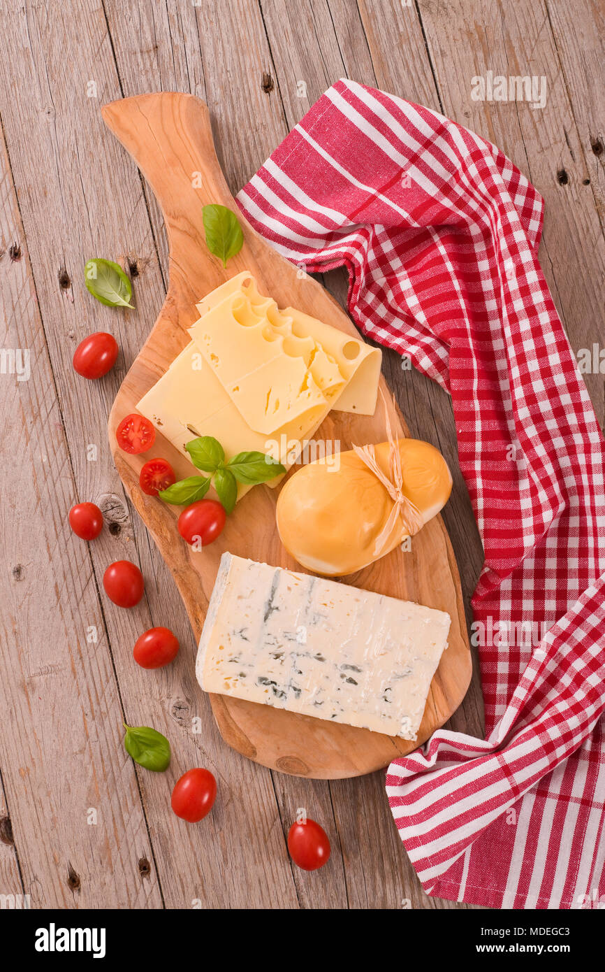 Various type of italian cheeses Stock Photo - Alamy