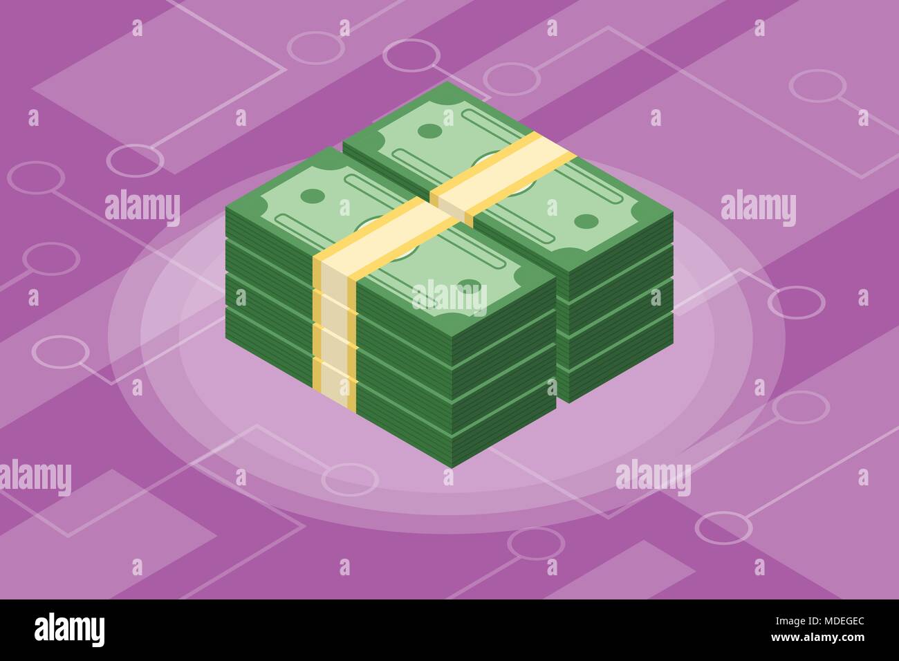 Bills dollars isometric hi-res stock photography and images - Alamy