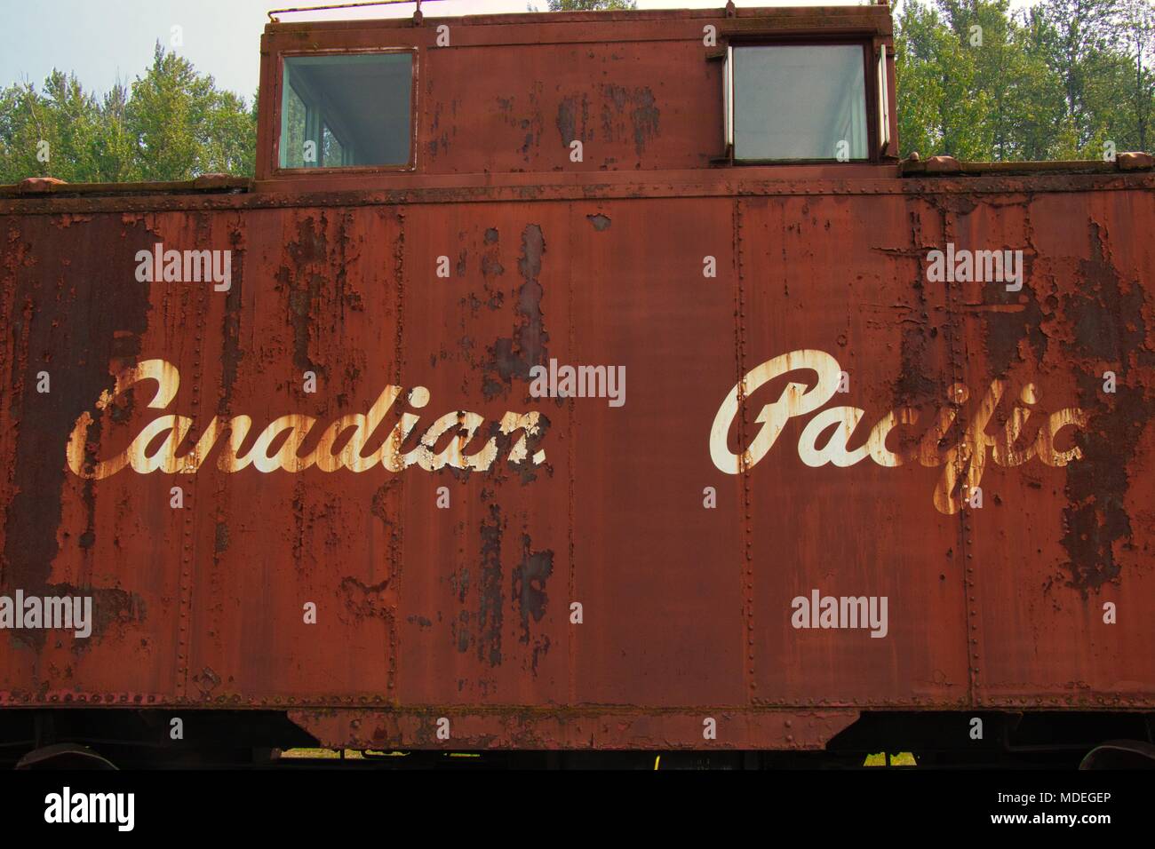 Rusty Red Canadian Pacific Freight Car Stock Photo - Alamy