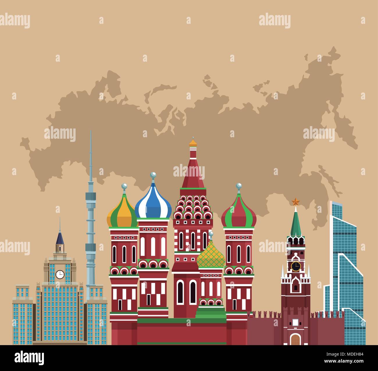 Russia travel poster Stock Vector Image & Art - Alamy