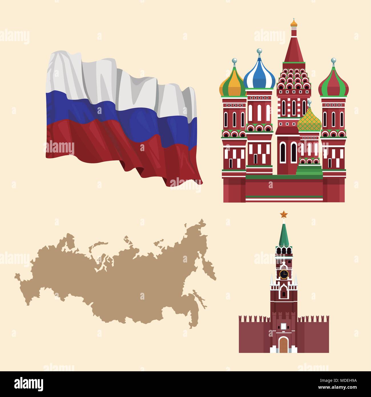 Set of russian emblems Stock Vector Image & Art - Alamy