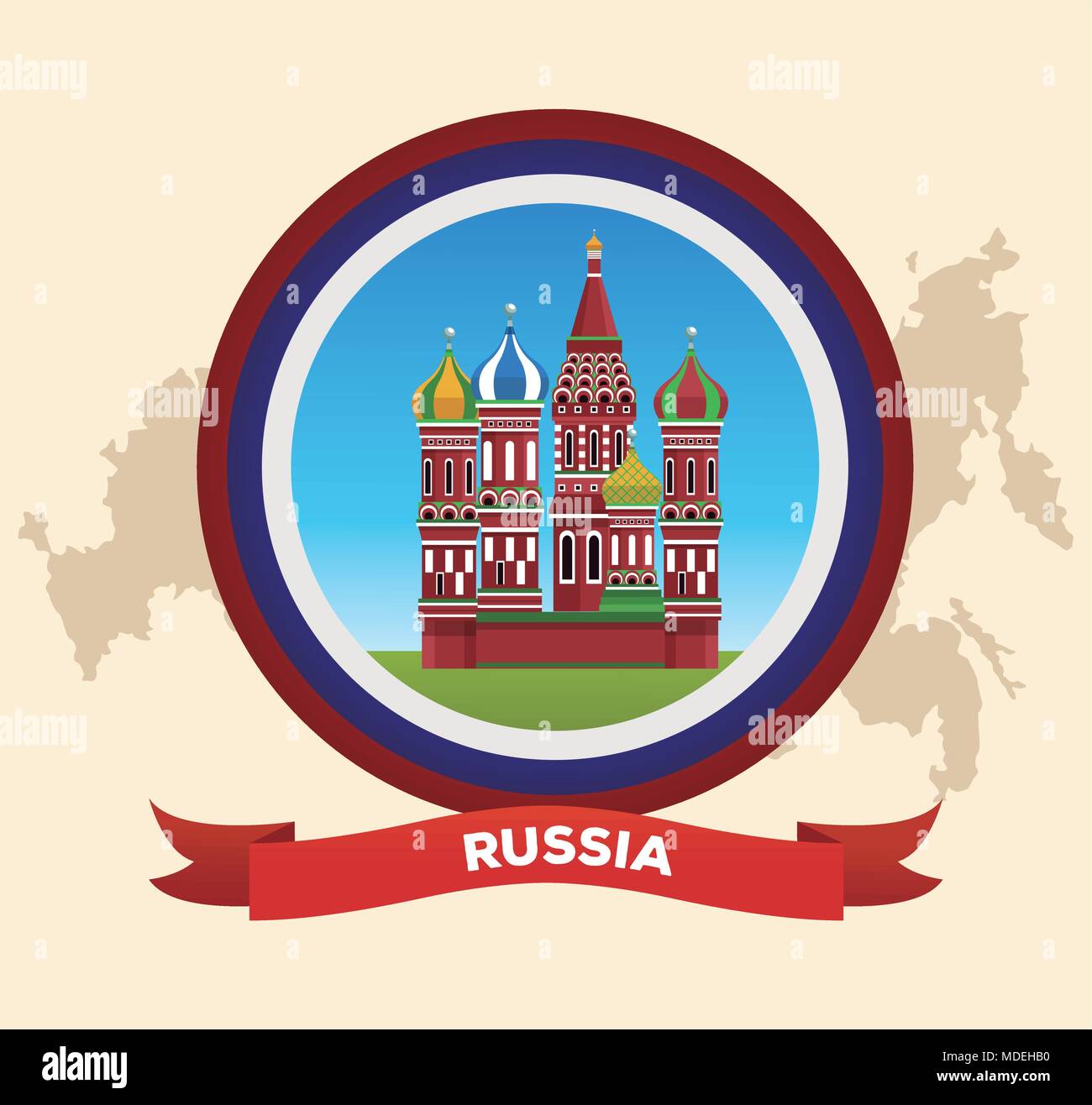 Round tower with cathedral Stock Vector Images - Alamy