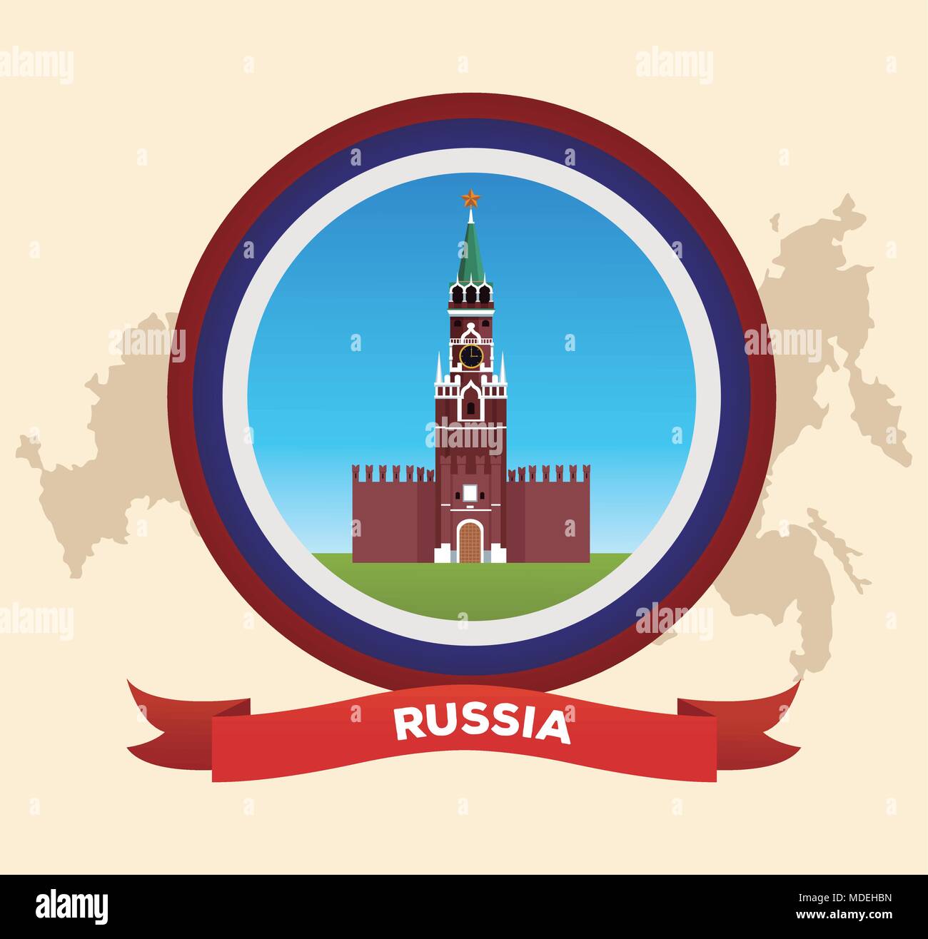 Russia moscow view on Stock Vector Images - Alamy