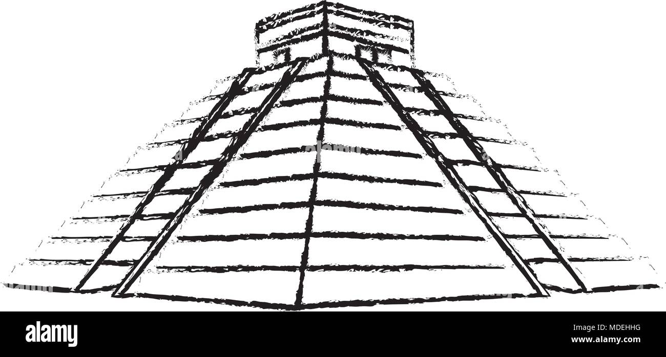 Illustration aztec temple Stock Vector Images - Alamy