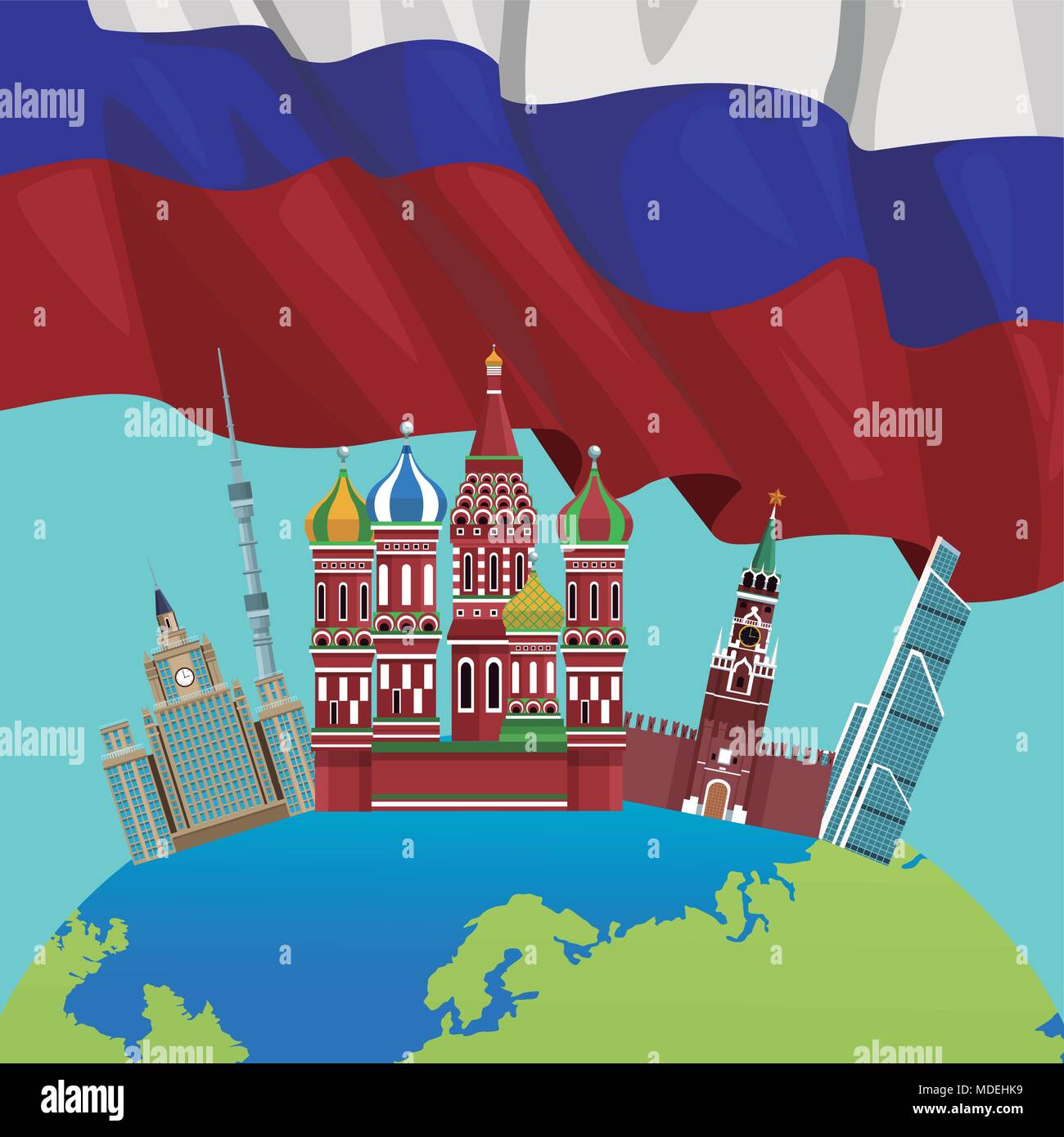 Russia travel poster Stock Vector Image & Art - Alamy