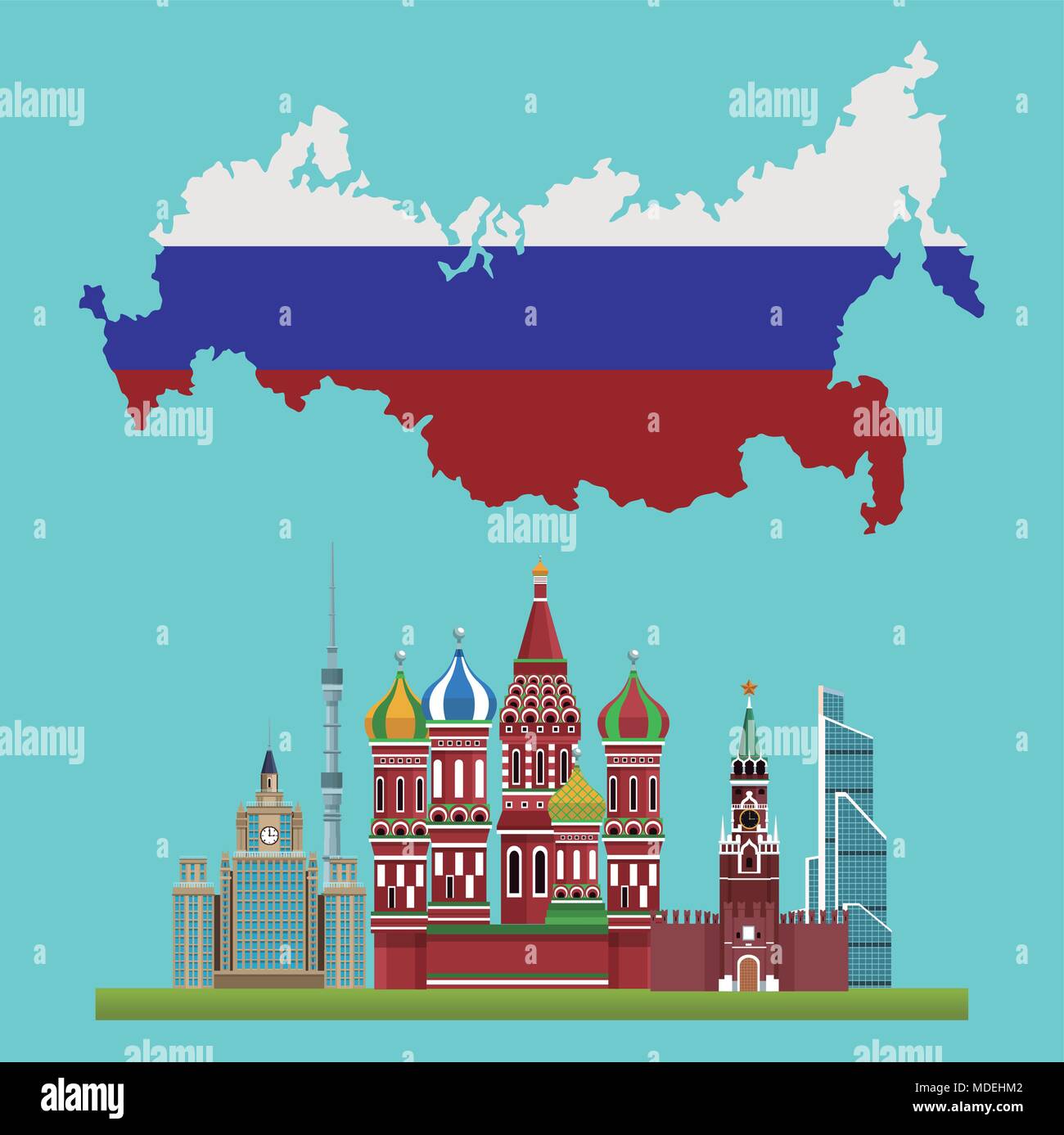 Russia travel poster Stock Vector Image & Art - Alamy