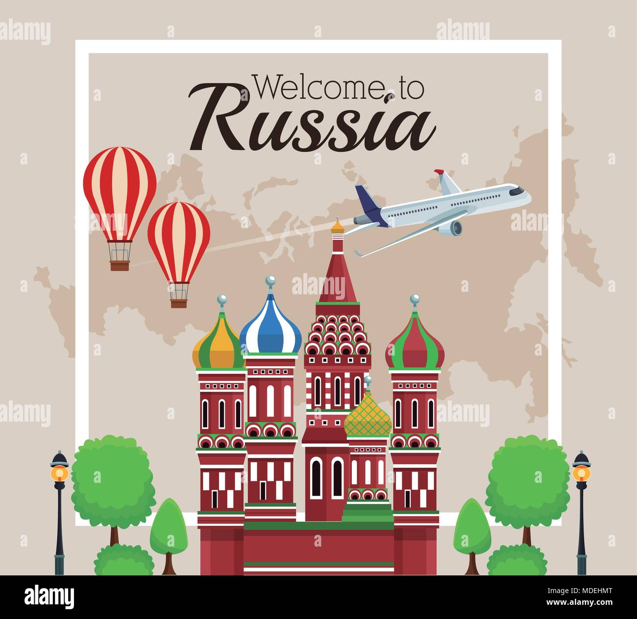 Welcome to russia Stock Vector Image & Art - Alamy