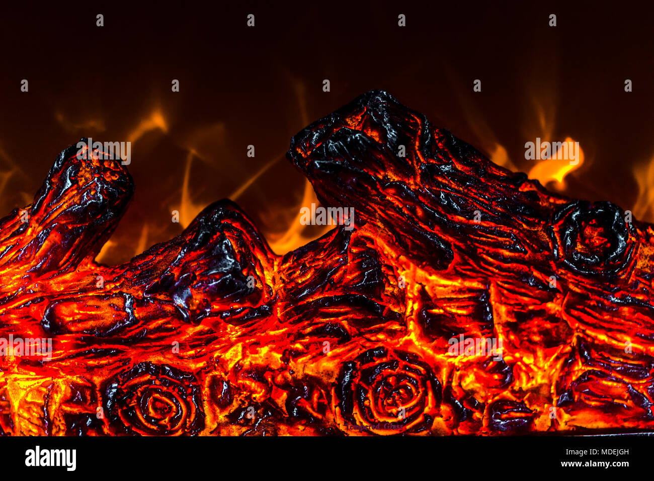 electric fire close up, background color image, horizontal photo Stock ...