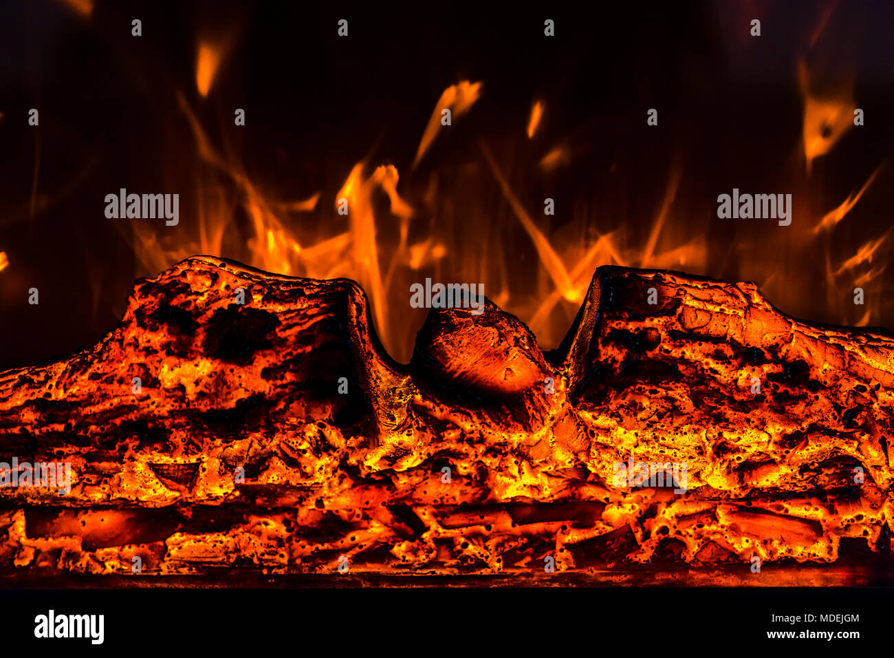 electric fire close up, background color image, horizontal photo Stock ...