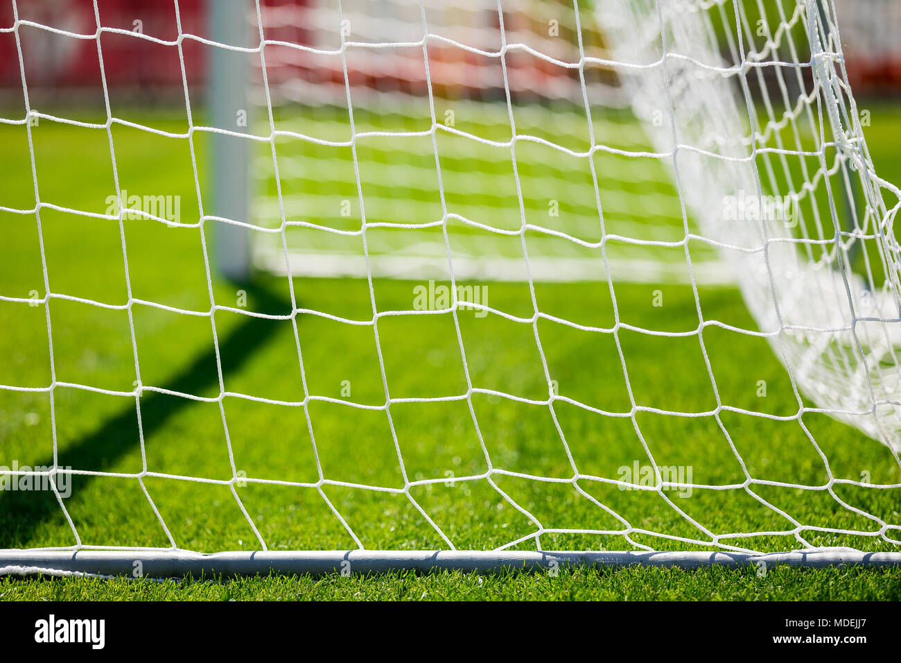 Net of a soccer goal. Soccer or football goal net Stock Photo - Alamy