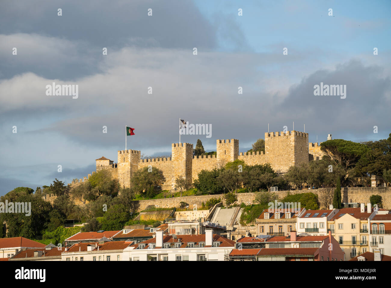 An aerial view of St. George castle in Lisbob, Portugal Stock Photo - Alamy