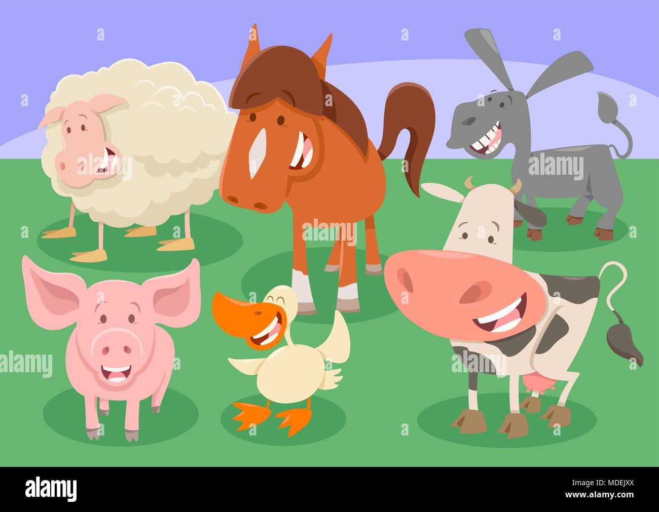 Horse sheep pig farm Stock Vector Images - Alamy
