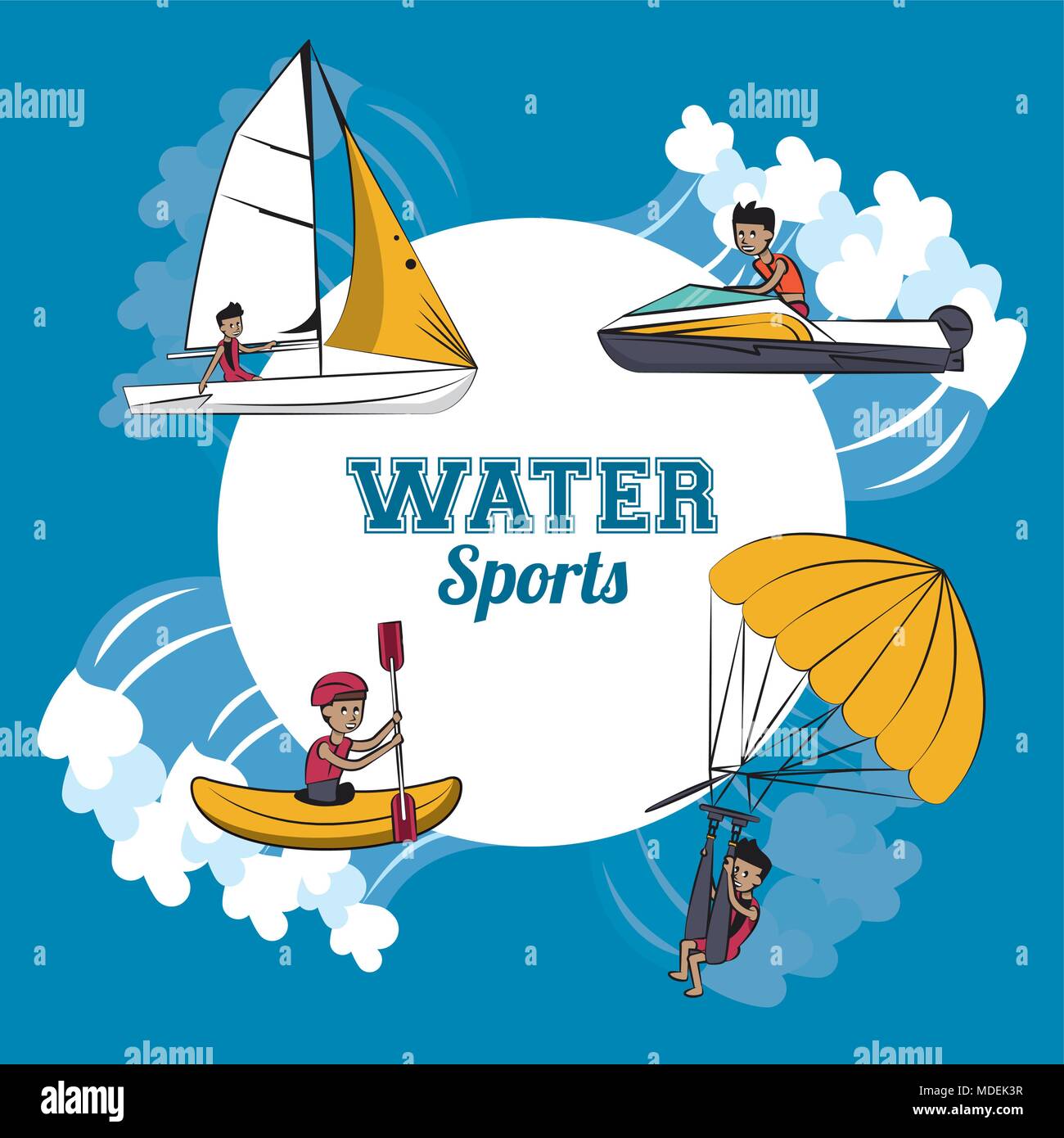 Water sports cartoon Stock Vector Image & Art - Alamy