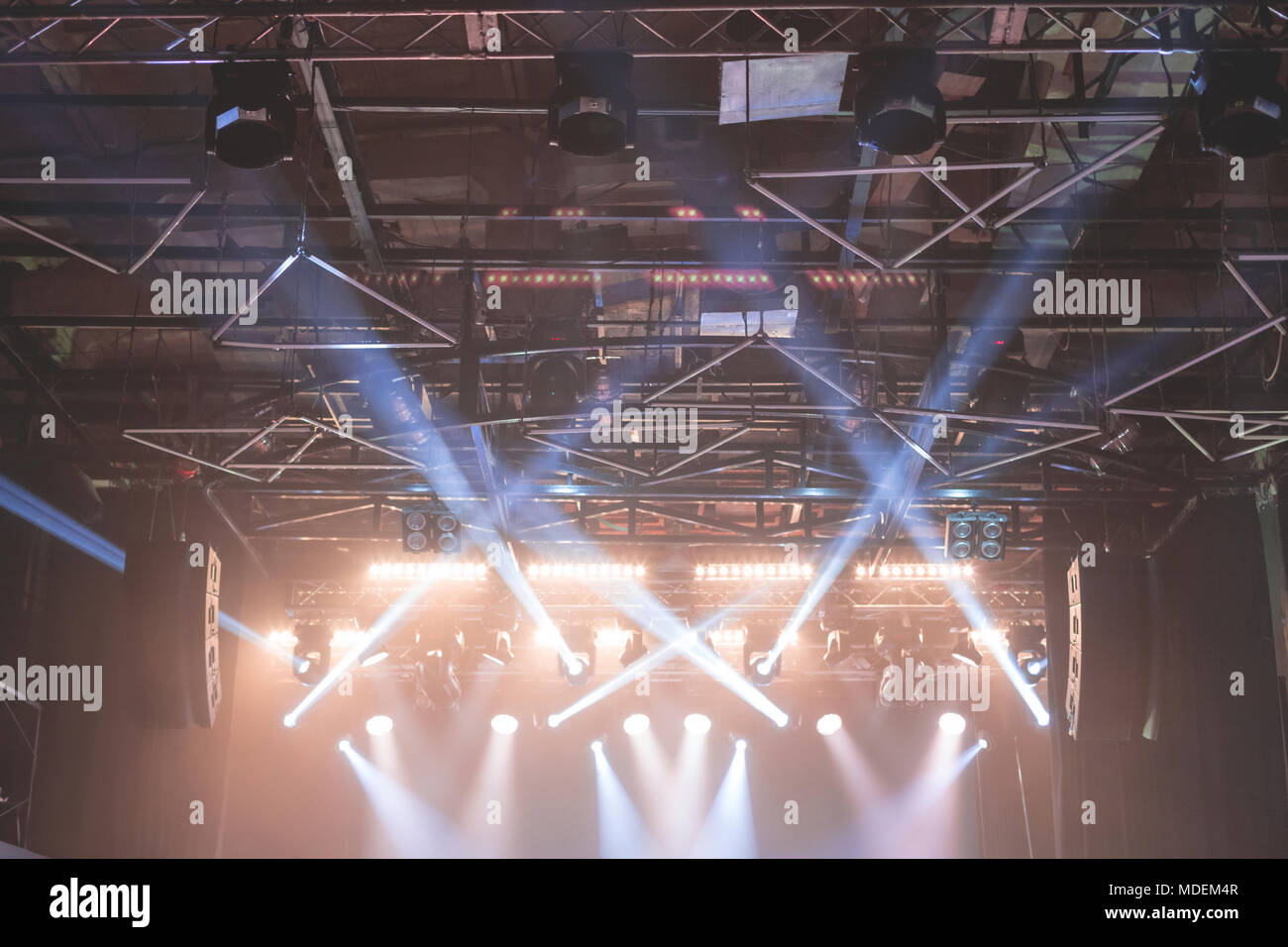 Stage lights on concert Stock Photo - Alamy