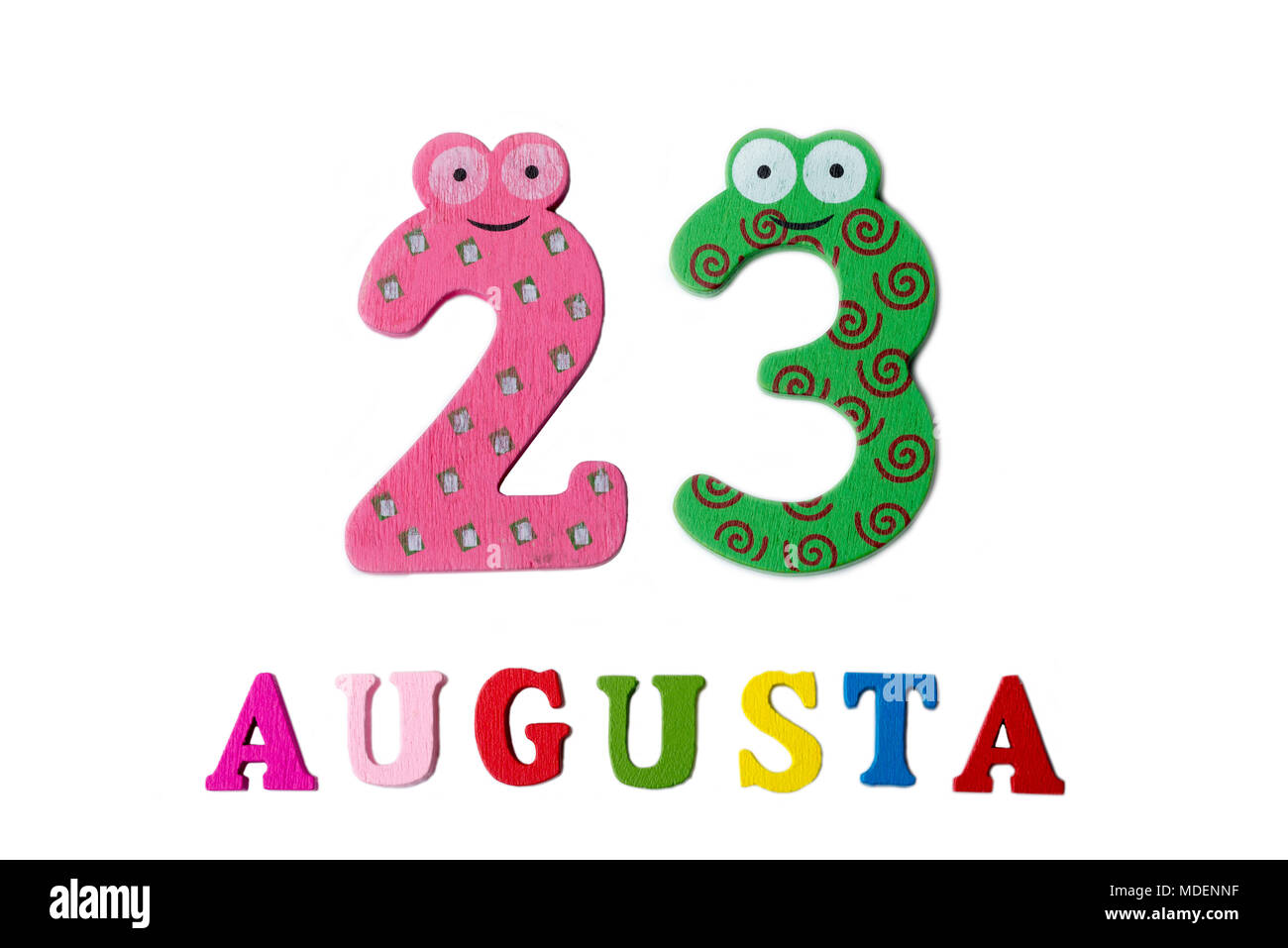 August 23rd. Image of August 23, close-up of numbers and letters on ...