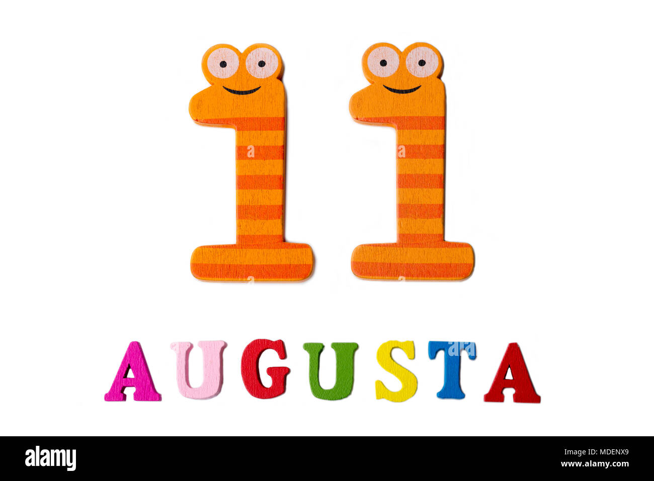 August 11th. Image of August 11, close-up of numbers and letters on ...