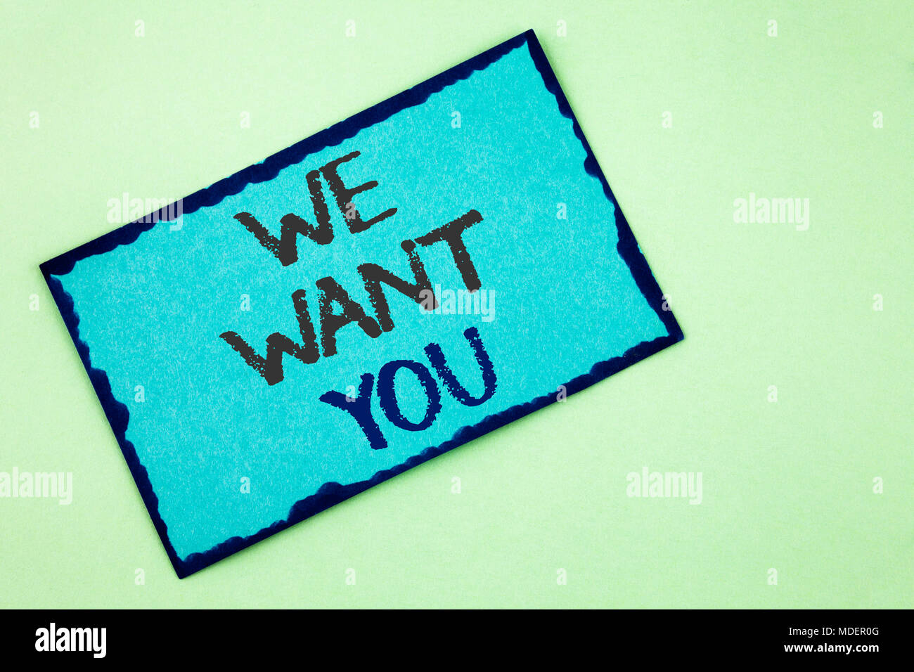 Conceptual hand writing showing We Want You. Business photo text ...