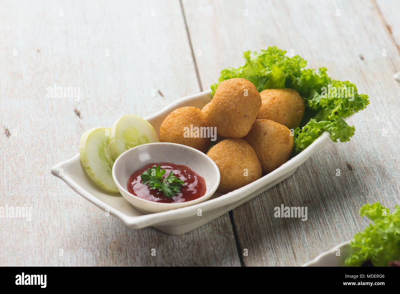 fried fish ball Stock Photo - Alamy
