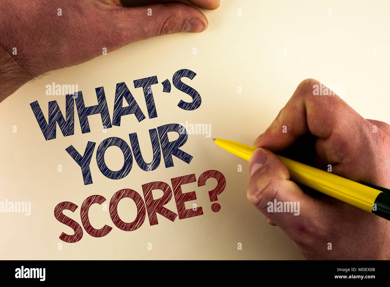 Word writing text What Is Your Score Question. Business concept for ...