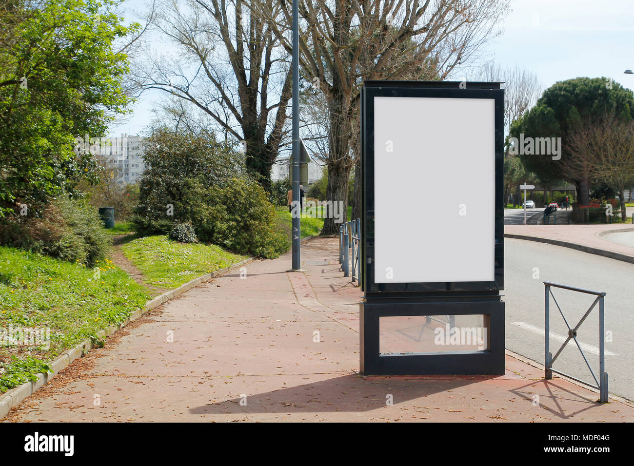 Blank advertisement mock up in the street Stock Photo - Alamy