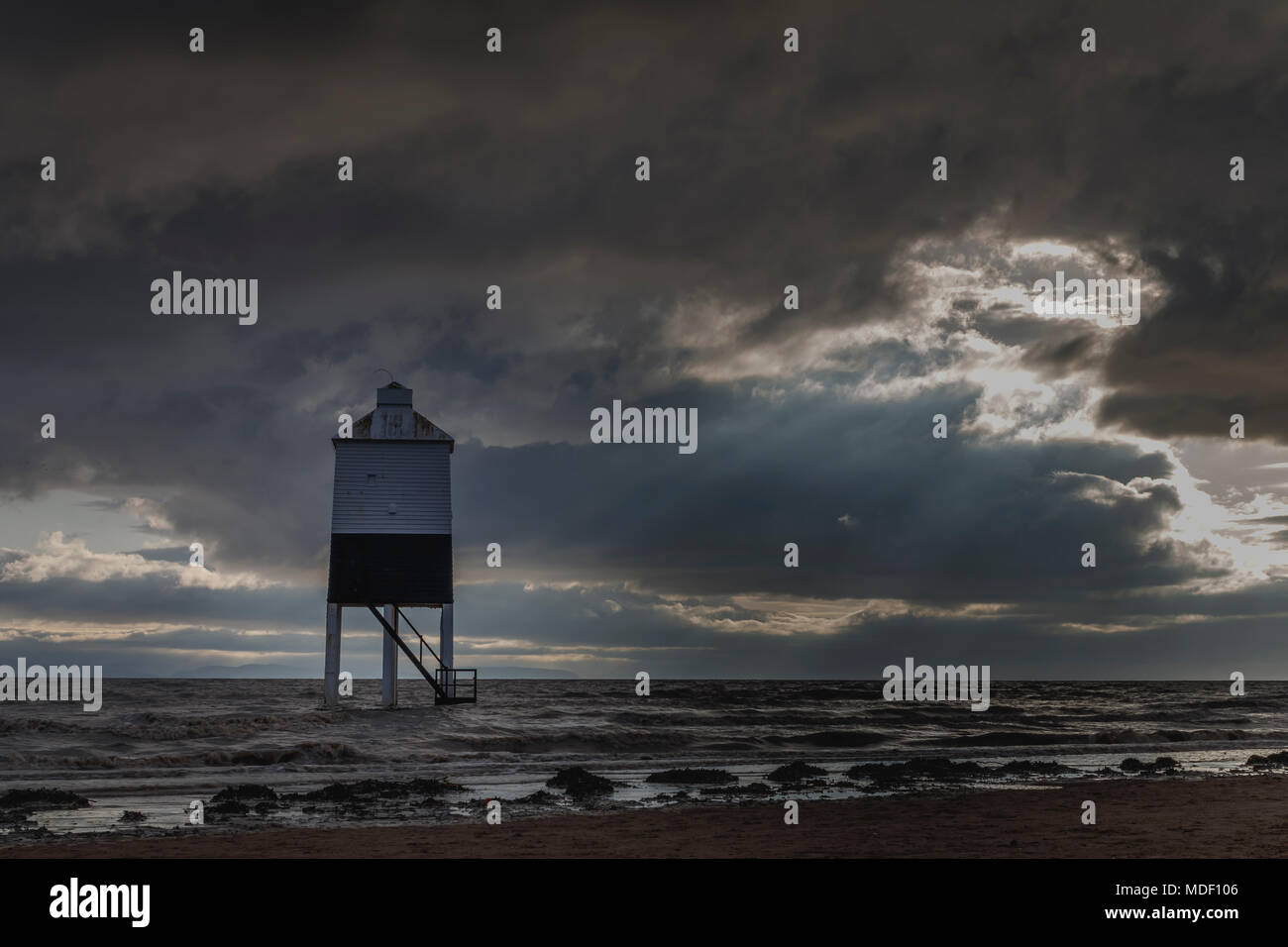 Low Lighthouse Burnham On Sea Stock Photo - Alamy