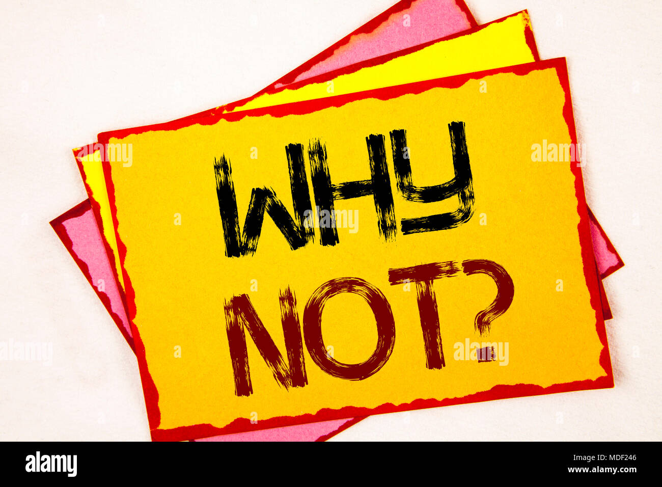 Conceptual hand writing showing Why Not Question. Business photo ...