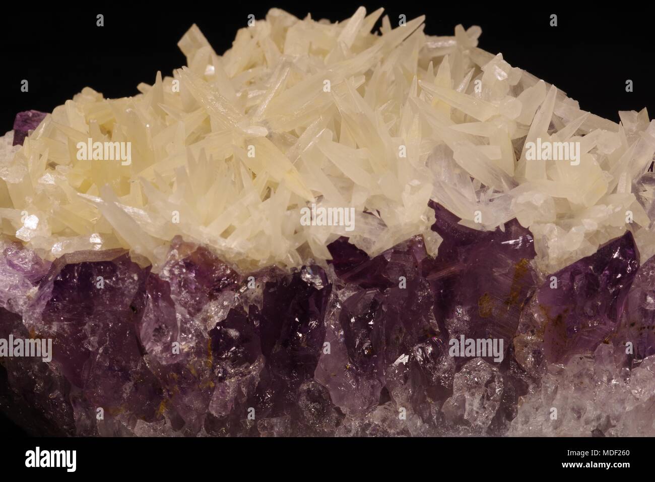 Calcite Amethyst Macro Photo. Beautiful Geological Specimen. Exeter ...