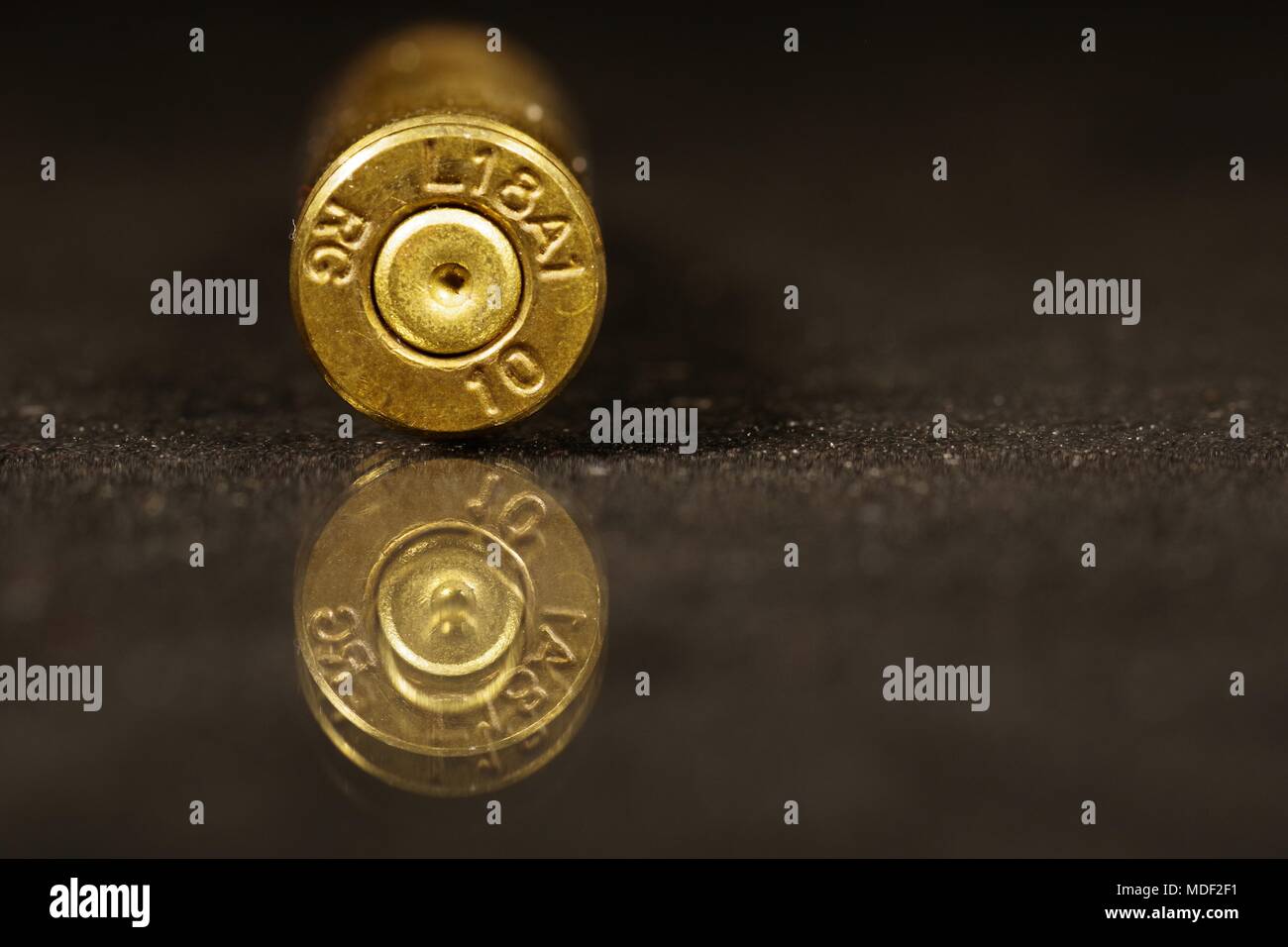 Spent Brass Rifle Round Casing. Bullet Close Up. UK Stock Photo - Alamy