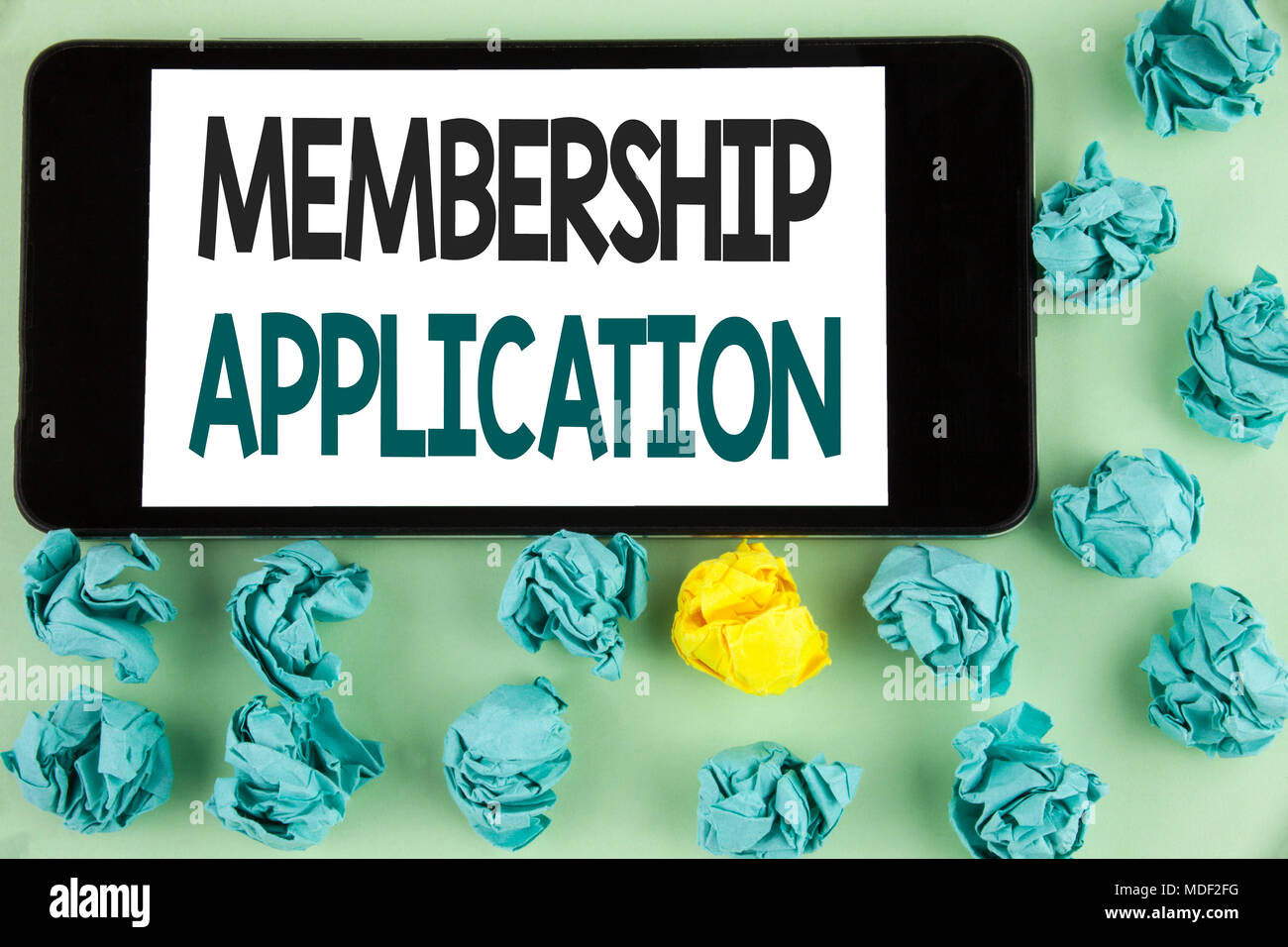 Conceptual hand writing showing Membership Application. Business photo ...