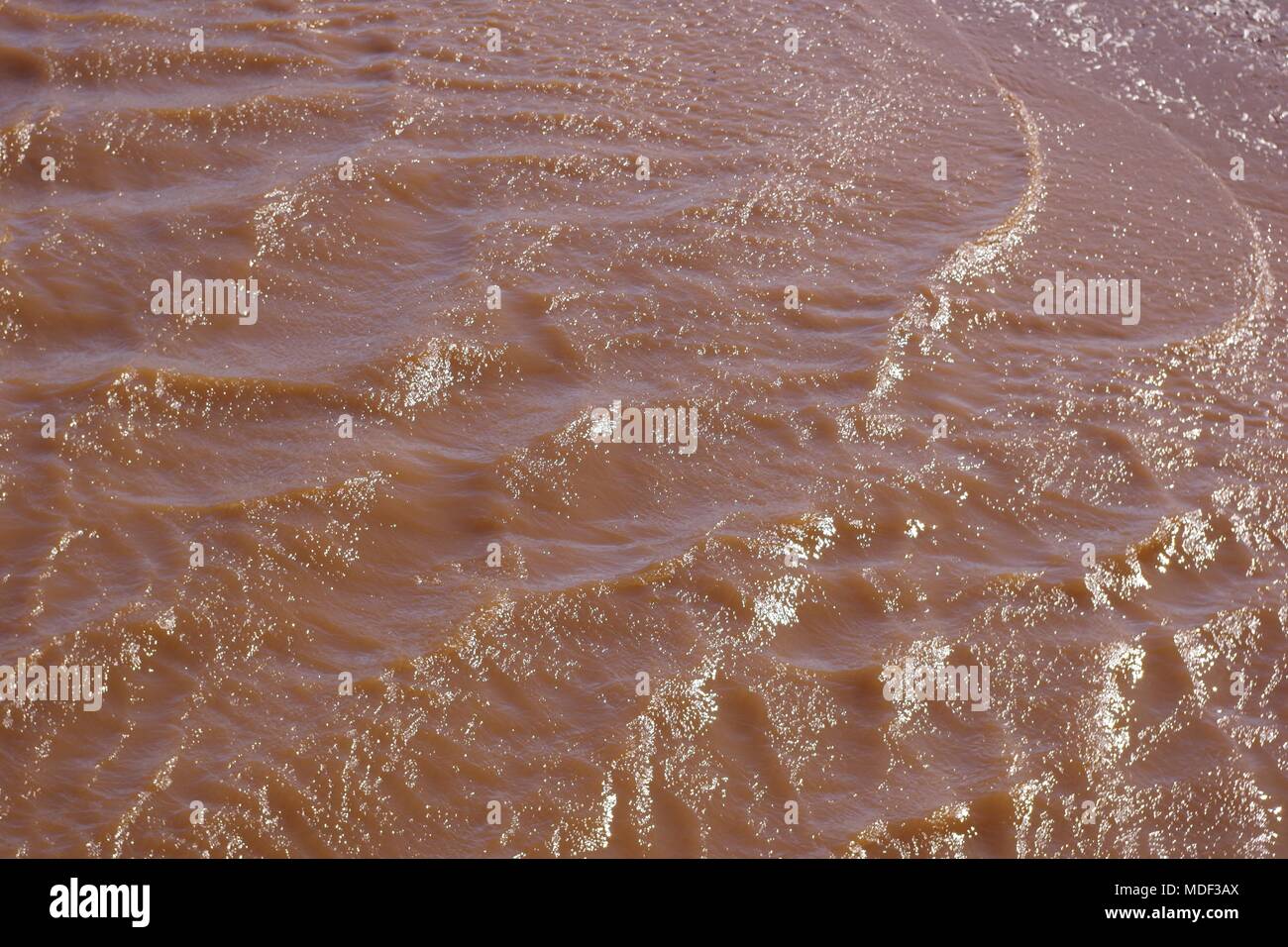 Brown Rippled Surface of the Exe Estuary on a Windy Day. Turf Lock ...