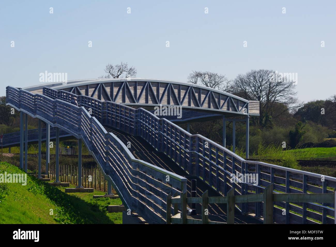 Steel Bridge over the Riviera Railway Line, Part of the Exe Estuary ...