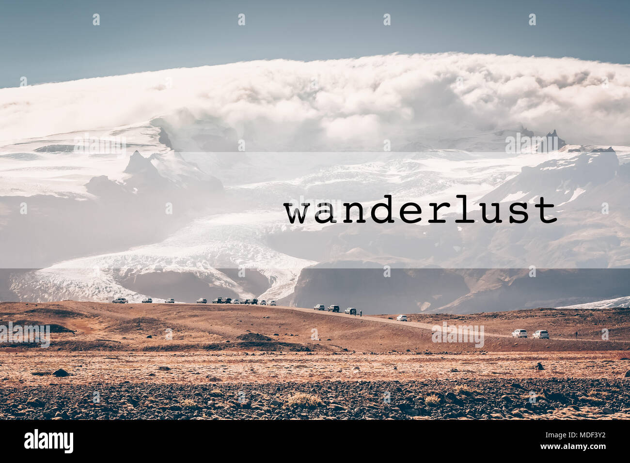 Inspirational typographic quote wanderlust. Travel vacations tourism ...
