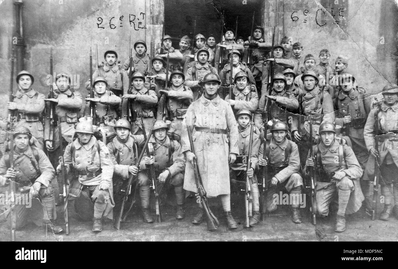 French infantry WW1 Stock Photo - Alamy