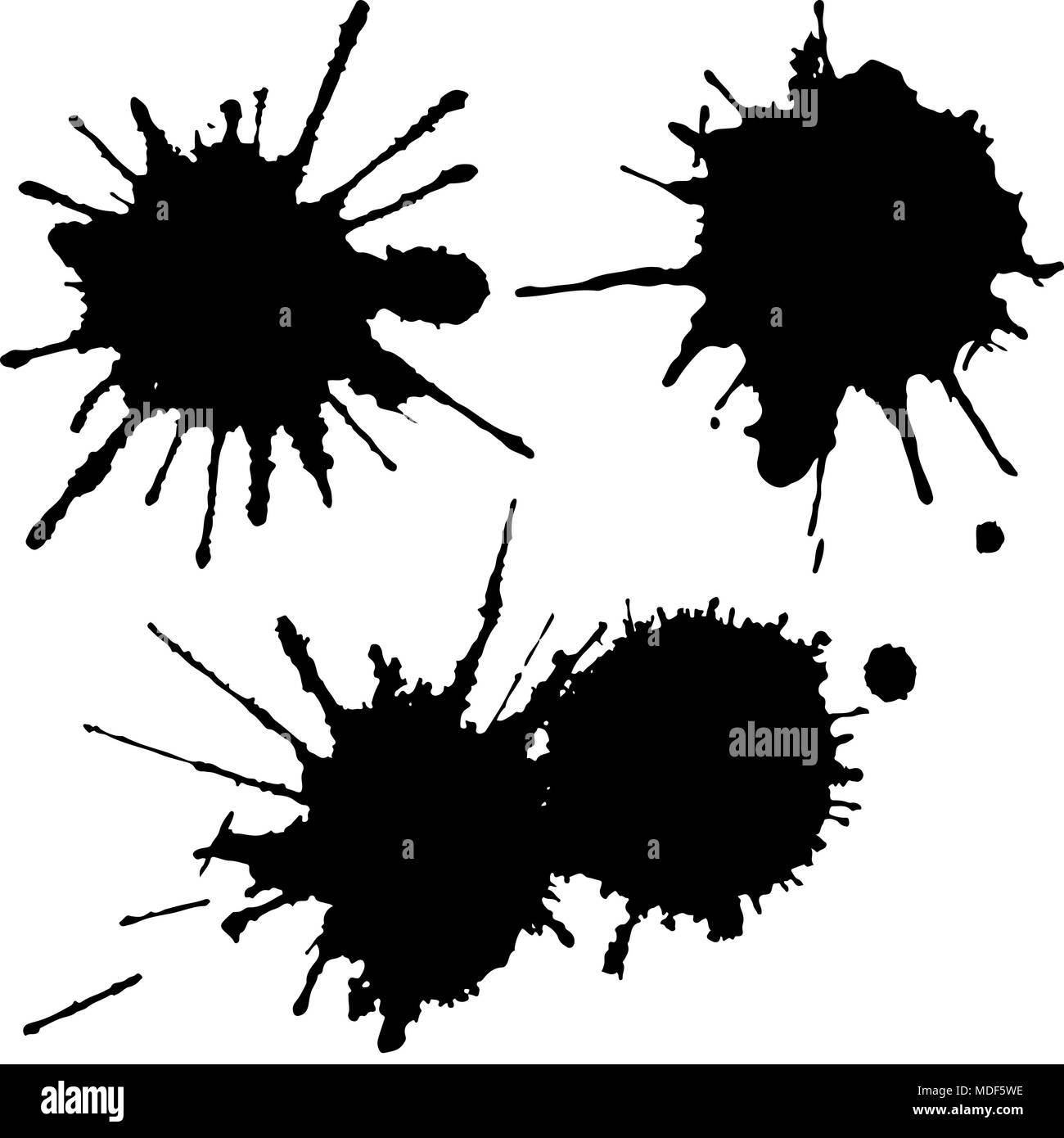 Water paint artistic black Stock Vector Images - Alamy