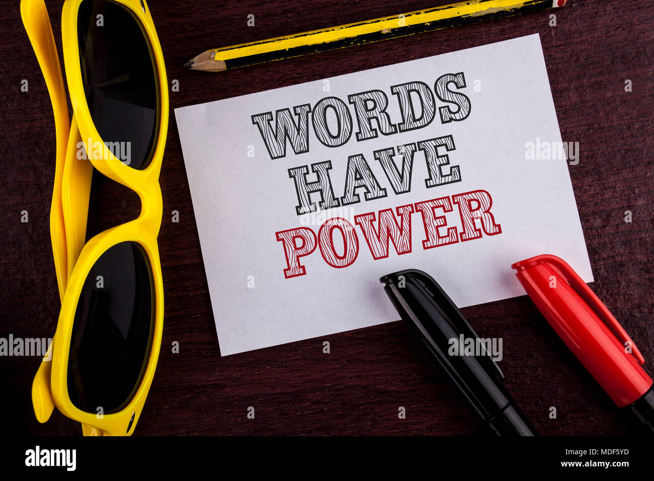 Writing note showing Words Have Power. Business photo showcasing ...