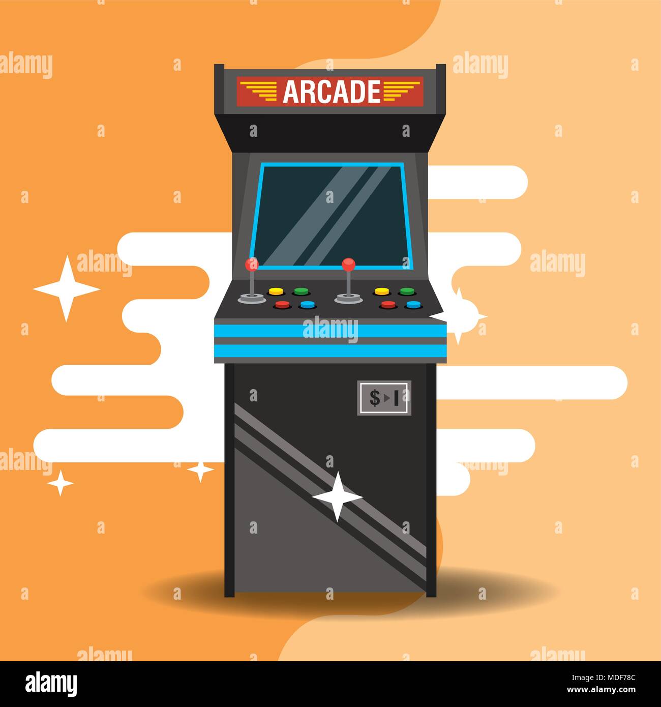 Classic coin operated Stock Vector Images - Alamy