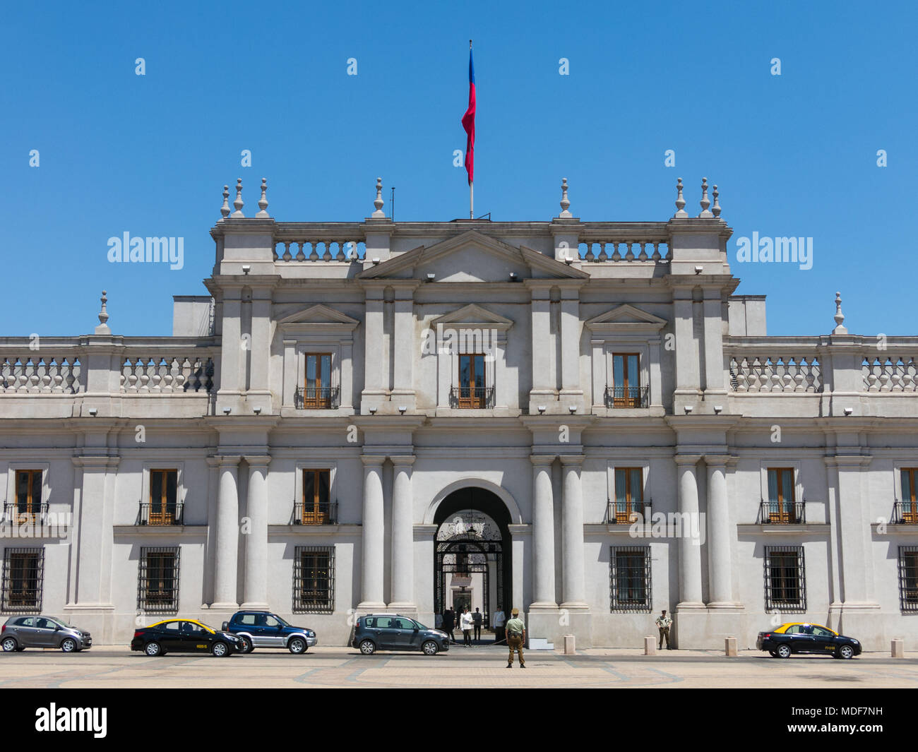 SANTIAGO DE CHILE, CHILE - JANUARY 26, 2018: View of the presidential ...