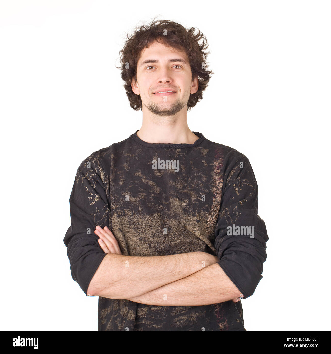 Man crossing hands foreground hi-res stock photography and images - Alamy